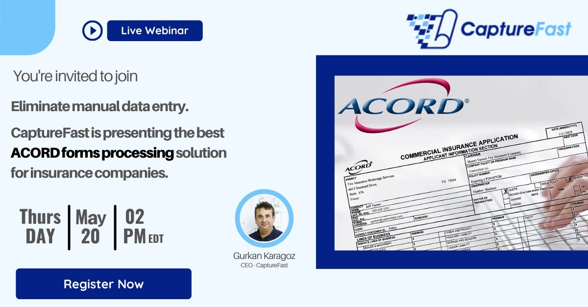 Acord Forms Processing Document And Data Capture Capturefast